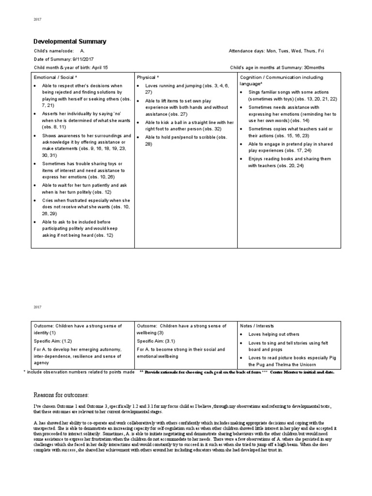 Developmental Summary | PDF | Neuroscience | Psychology