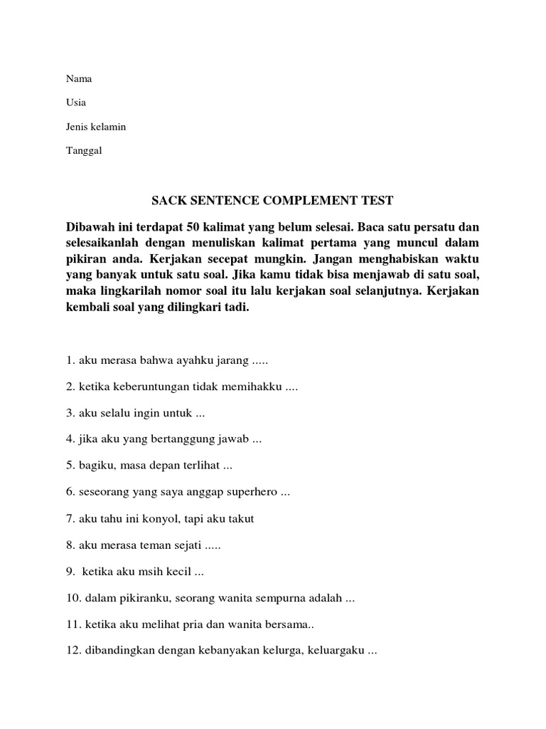 Alat Tes SSCT Dan Szondi | PDF