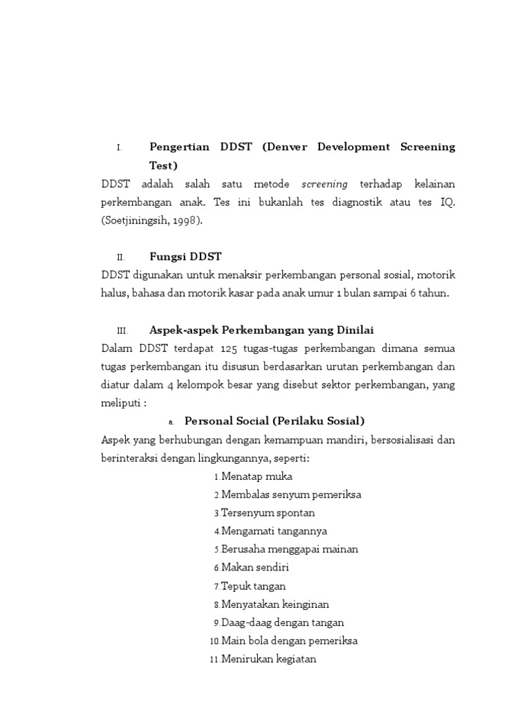 DDST | PDF