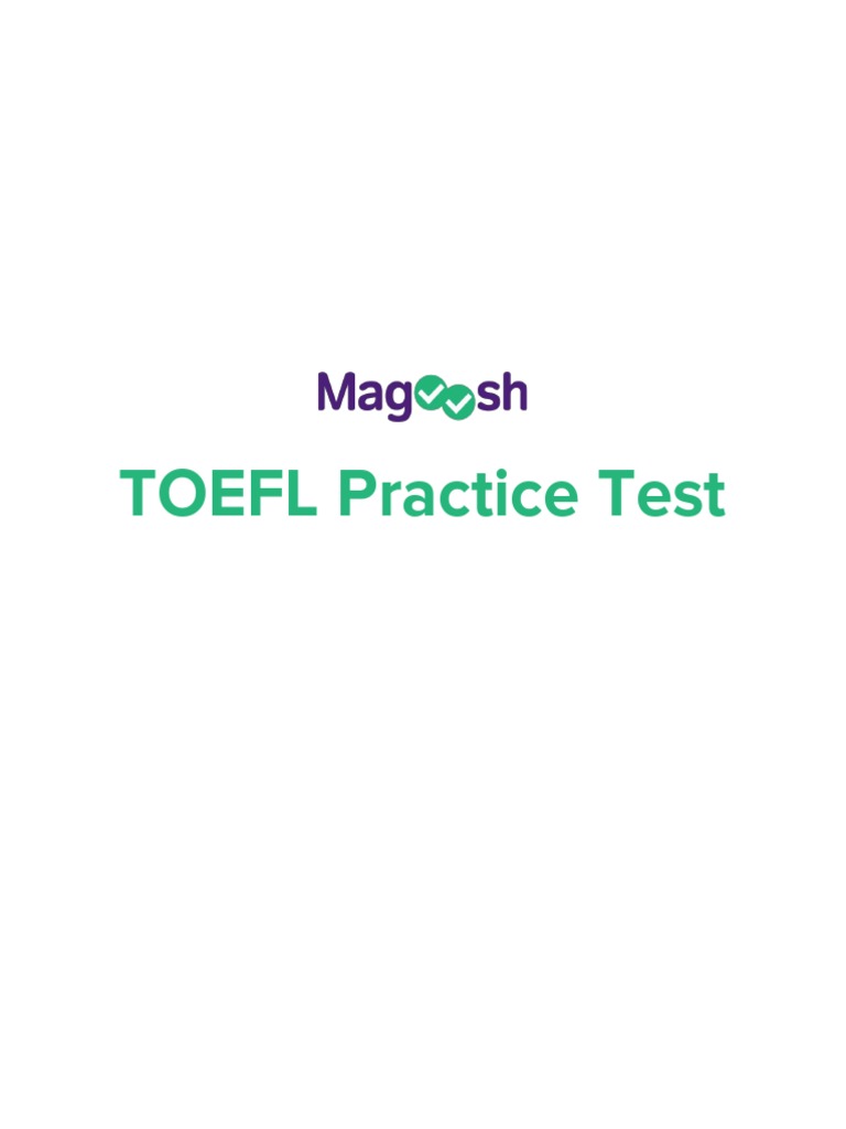 TOEFL Practice Test | PDF