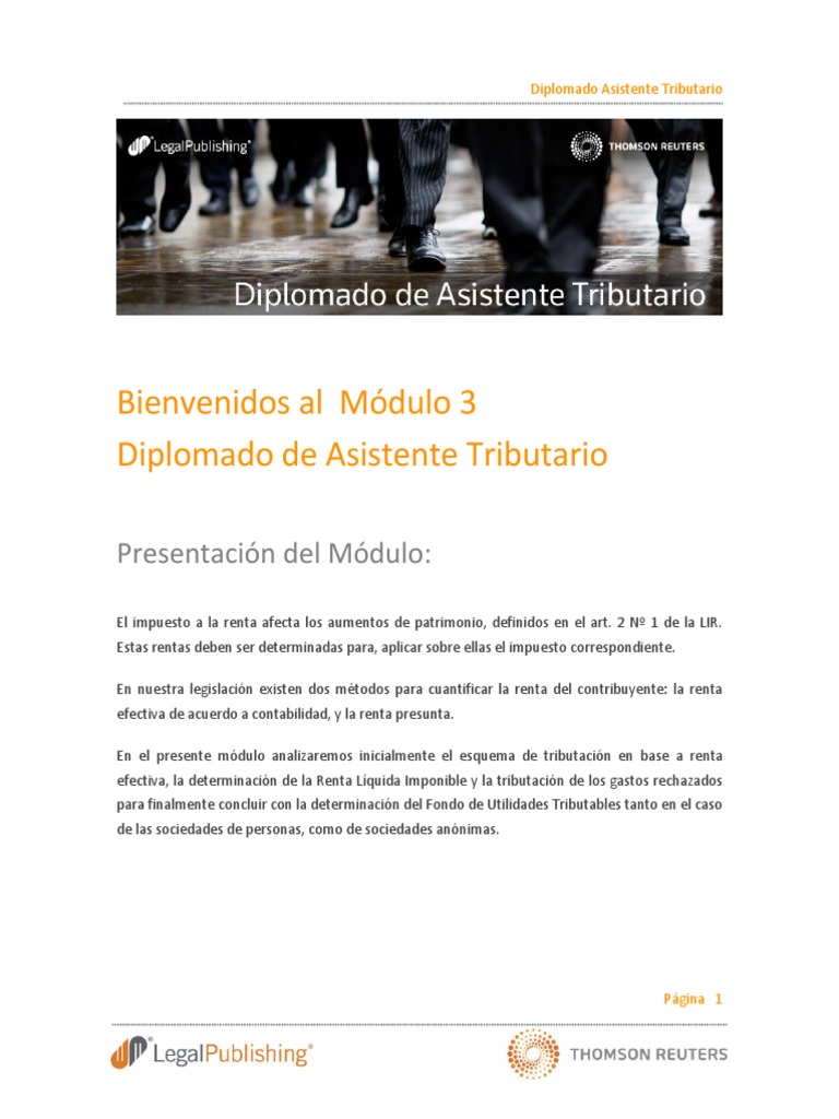 Asistente Tributario - Módulo 3 Impuesto A La Renta PDF | PDF ...