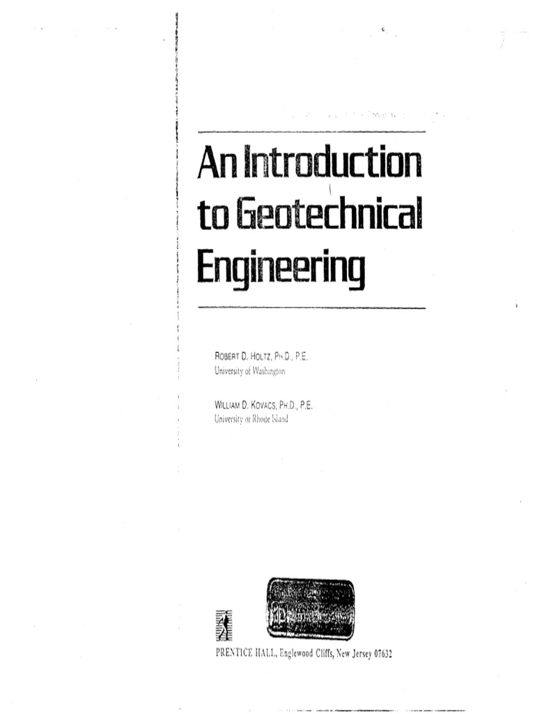 Holtz-Kovacs An Introduction To Geotechnical Engineering2 PDF | PDF