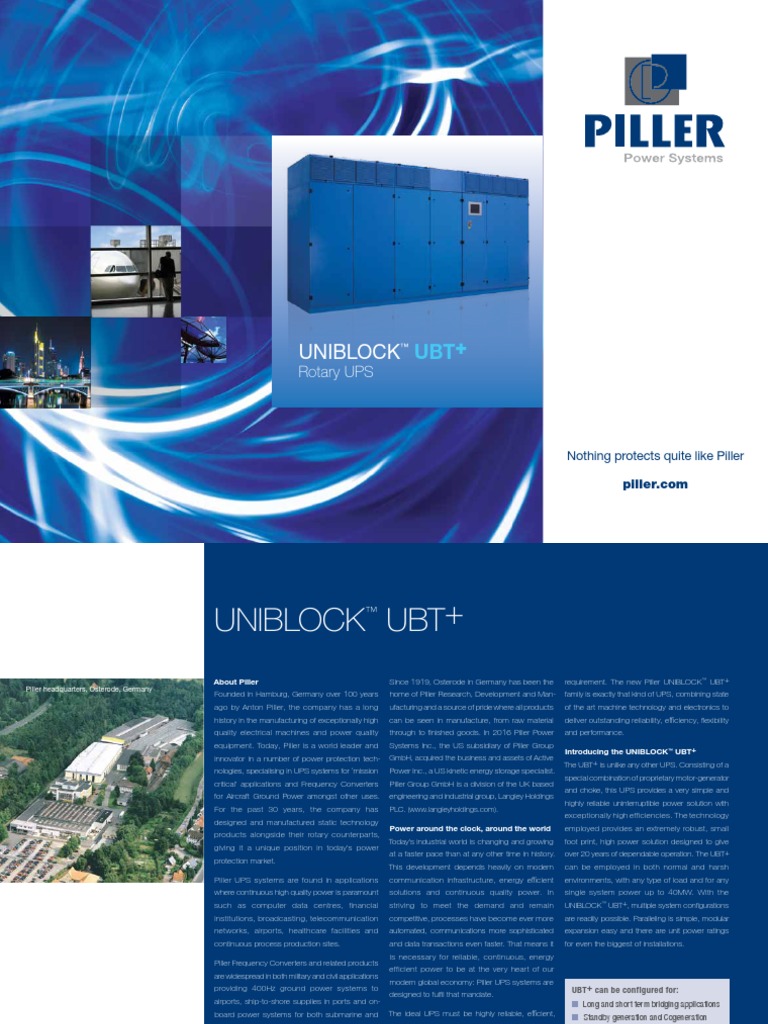 Piller Ubt PDF | PDF | Electric Motor | Energy Storage