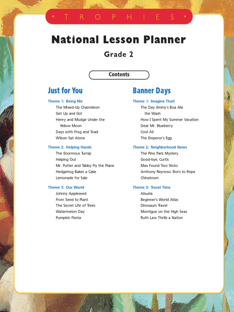 National Lesson Planner: Just For You Banner Days | PDF