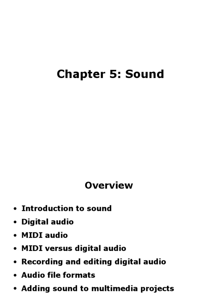 Chapter 5 Sound | PDF | Digital Audio | Sound