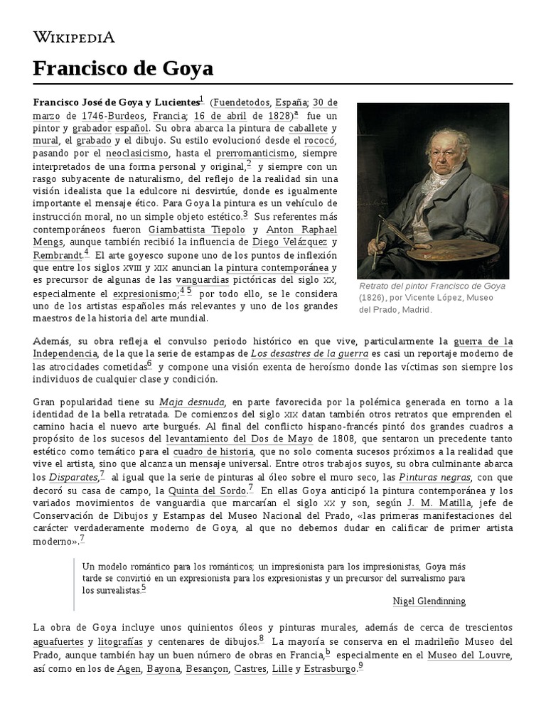 Francisco de Goya | PDF | Francisco Goya | Pinturas