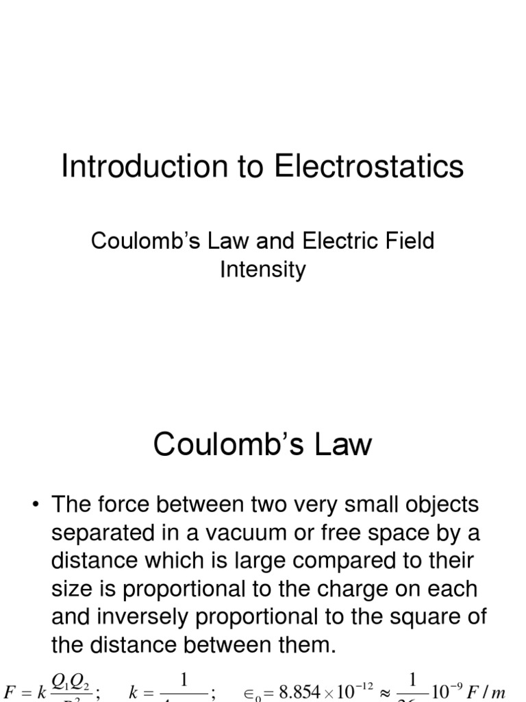 Coulomb's Law and Electric Fields | PDF | Electric Charge | Electrostatics