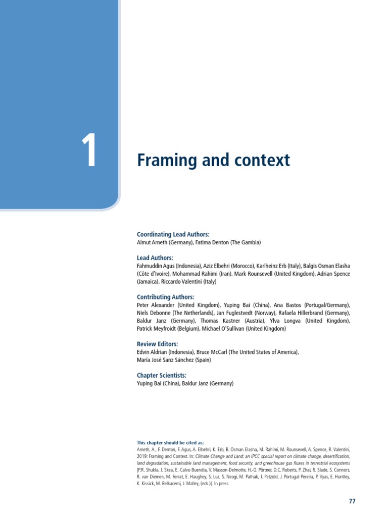 04 Chapter 1 Framing And Context Pdf Global Warming Climate