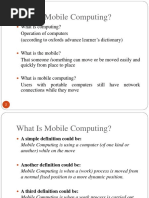 Mobile Computing Notes | PDF | Computer Network | Gsm