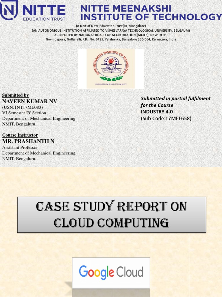 Case Study On Cloud | PDF | Software As A Service | Cloud Computing
