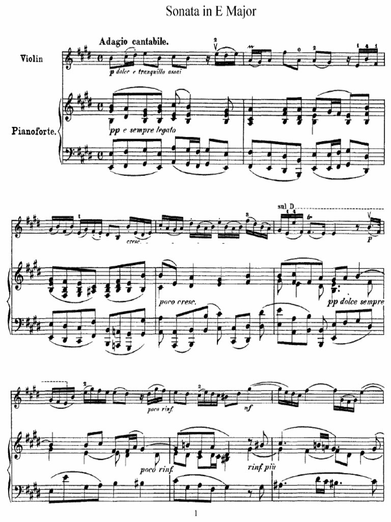 IMSLP11694 Handel - Violin Sonata in E Major PDF | PDF