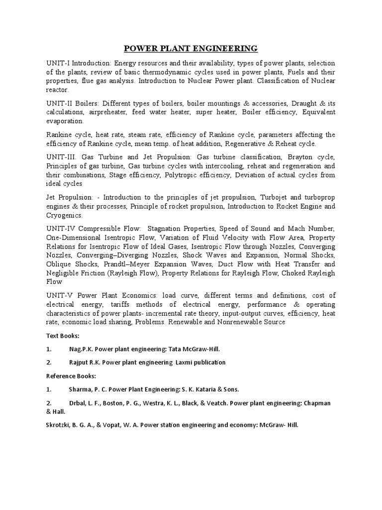 Power Plant Engineering | PDF