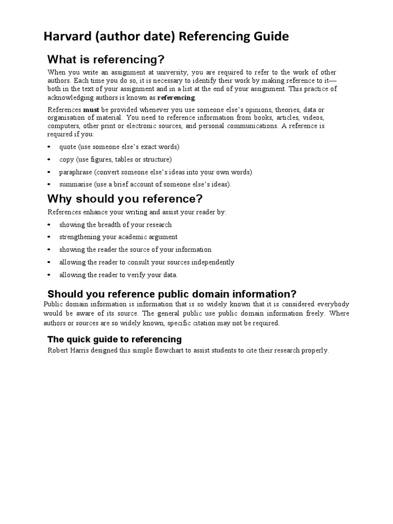 Harvard (Author Date) Referencing Guide | PDF | Sic | Plagiarism