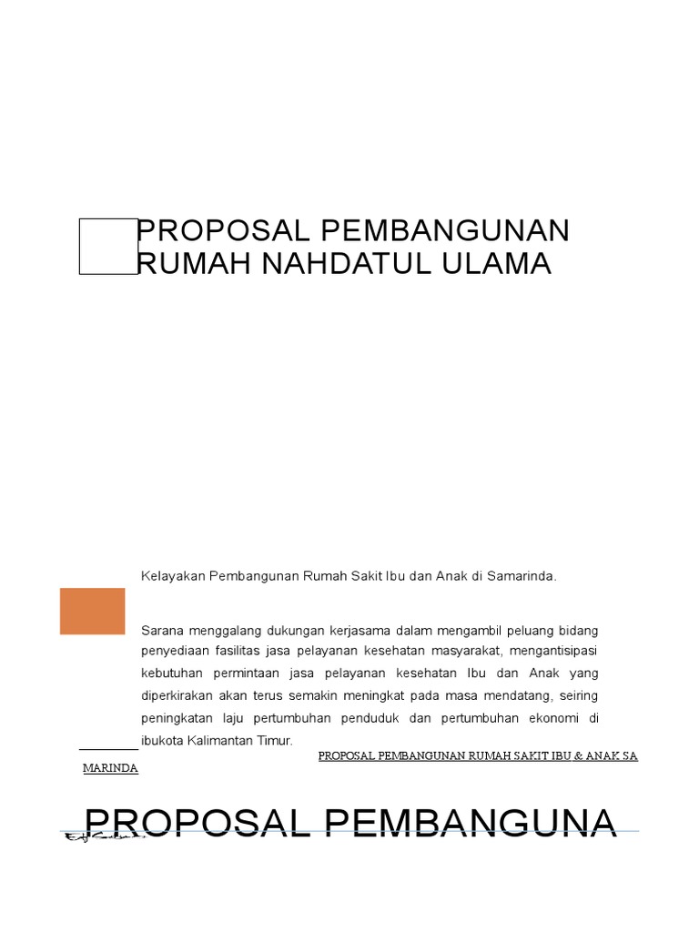 Contoh Proposal Rumah Sakit | PDF