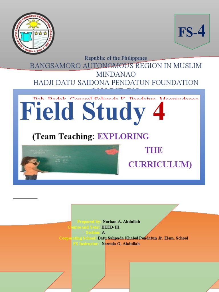 Field Study: (Team Teaching | PDF | Curriculum | Teachers