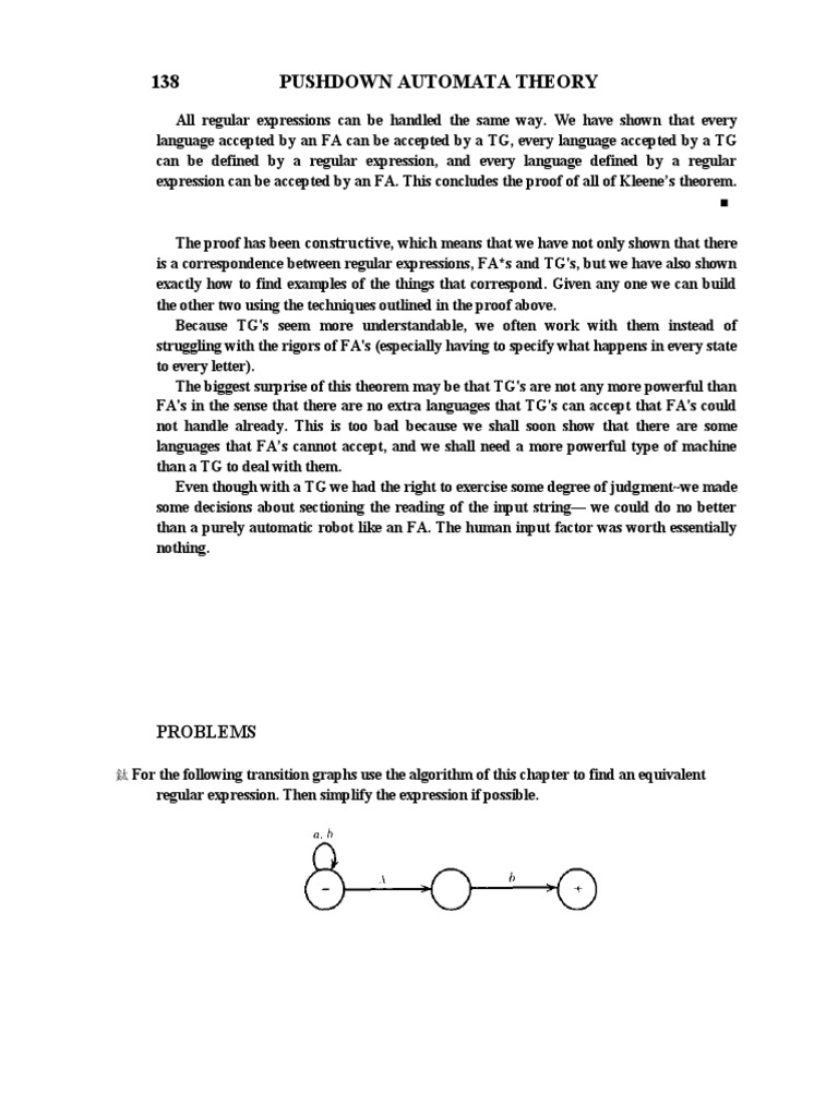 138 Pushdown Automata Theory Constructive Pdf Regular Expression Mathematical Logic
