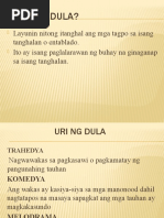 Week 9. 1. Dula Sangkap at Elemento NG Dula | PDF