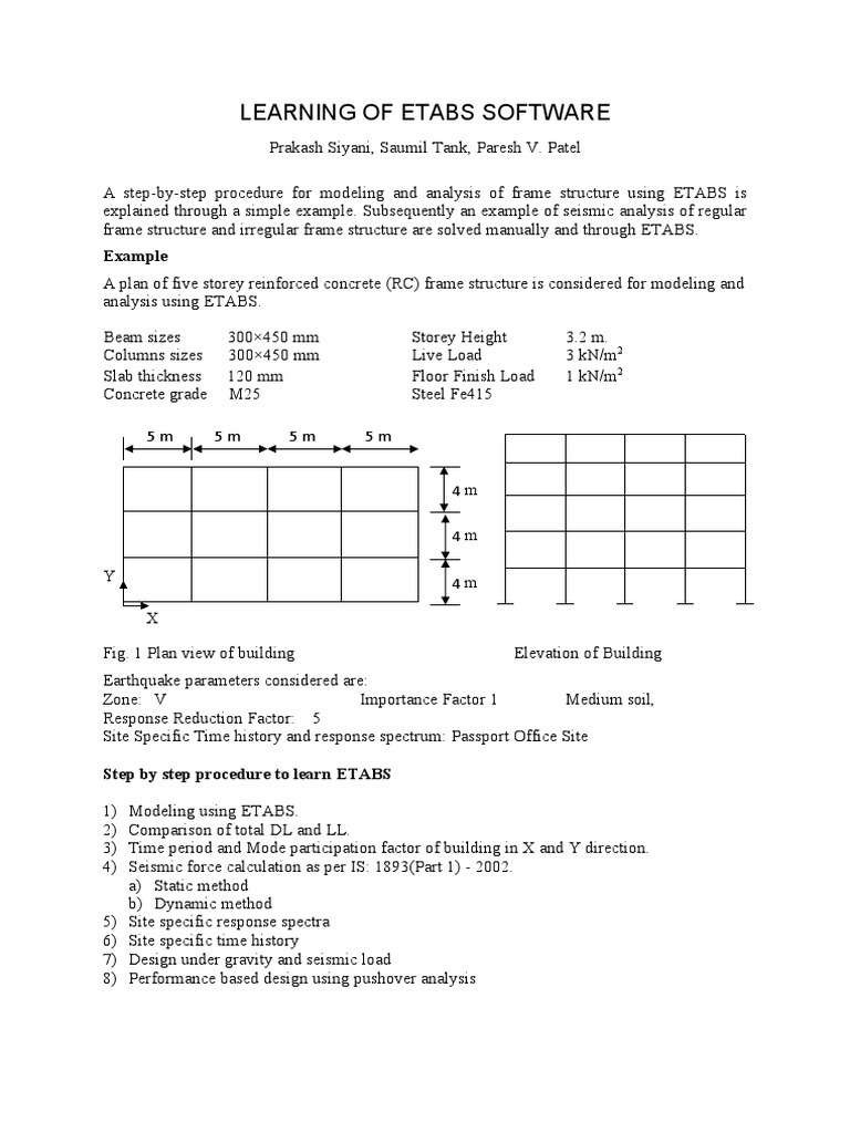 ETABS Structural Analysis Guide | PDF | Beam (Structure) | Spectrum