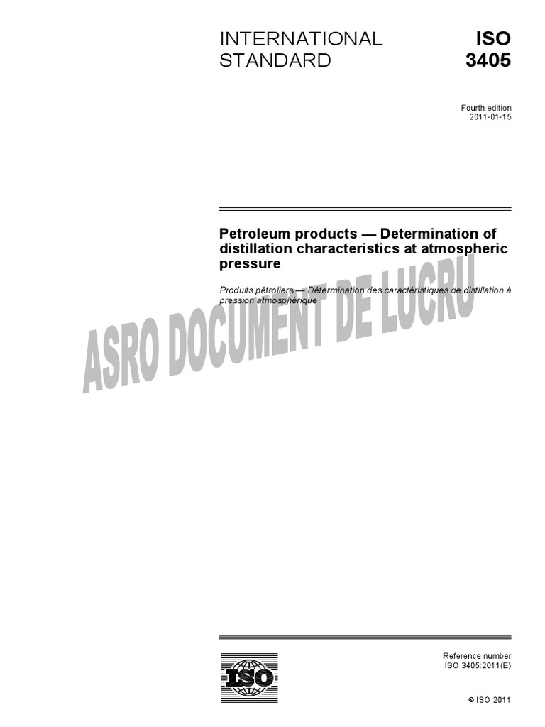 ISO 3405 (2011e WM | PDF | Distillation | Thermometer