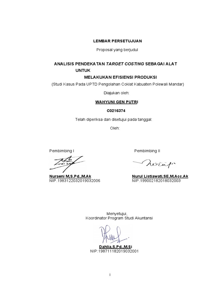 Lembar Persetujuan Lengkap | PDF