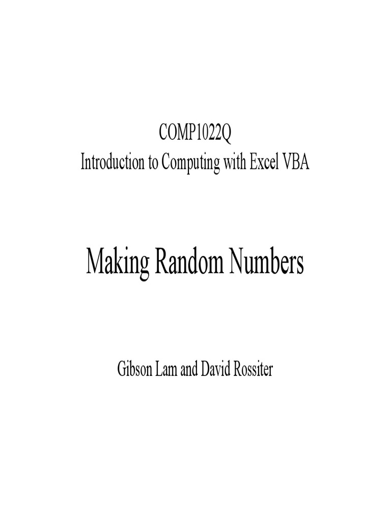 16 1022q Making Random Numbers s2020 | PDF | Integer (Computer Science ...