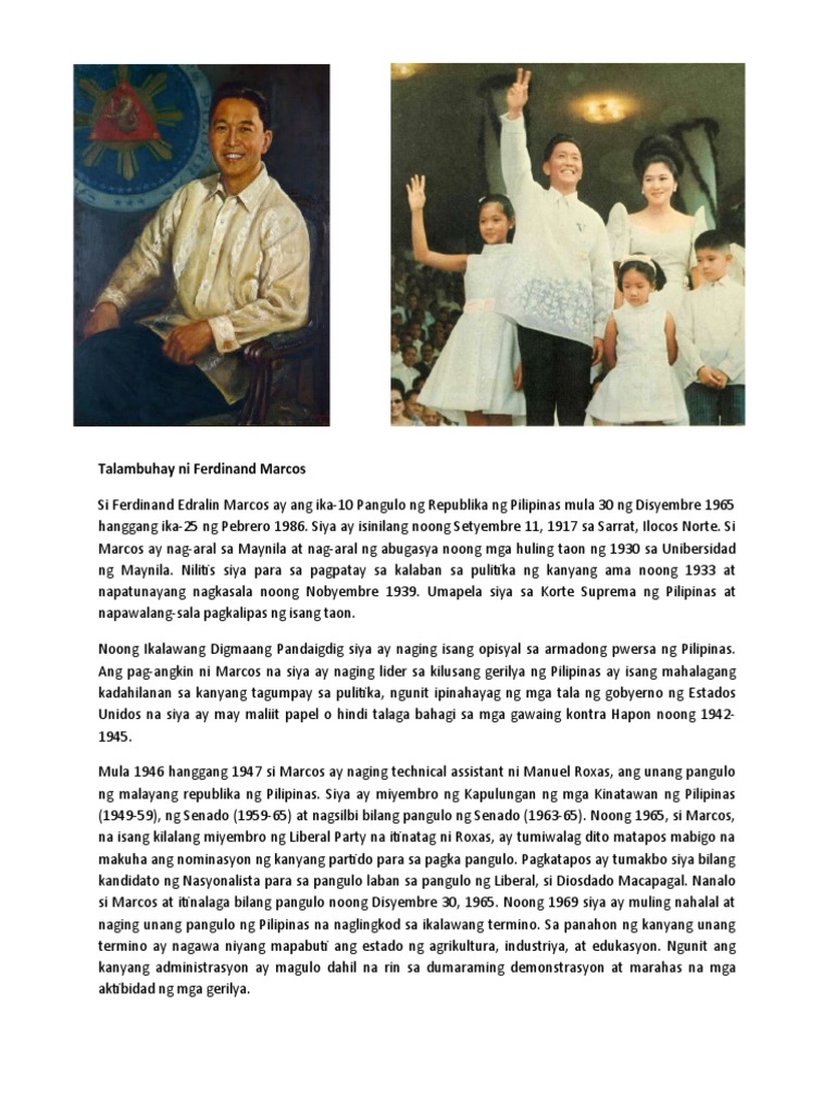 Talambuhay Ni Ferdinand Marcos | PDF