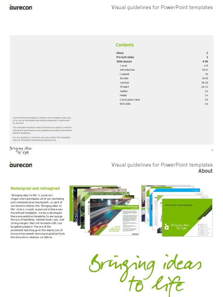 PowerPoint Template Visual Guidelines | PDF | Page Layout | Icon ...