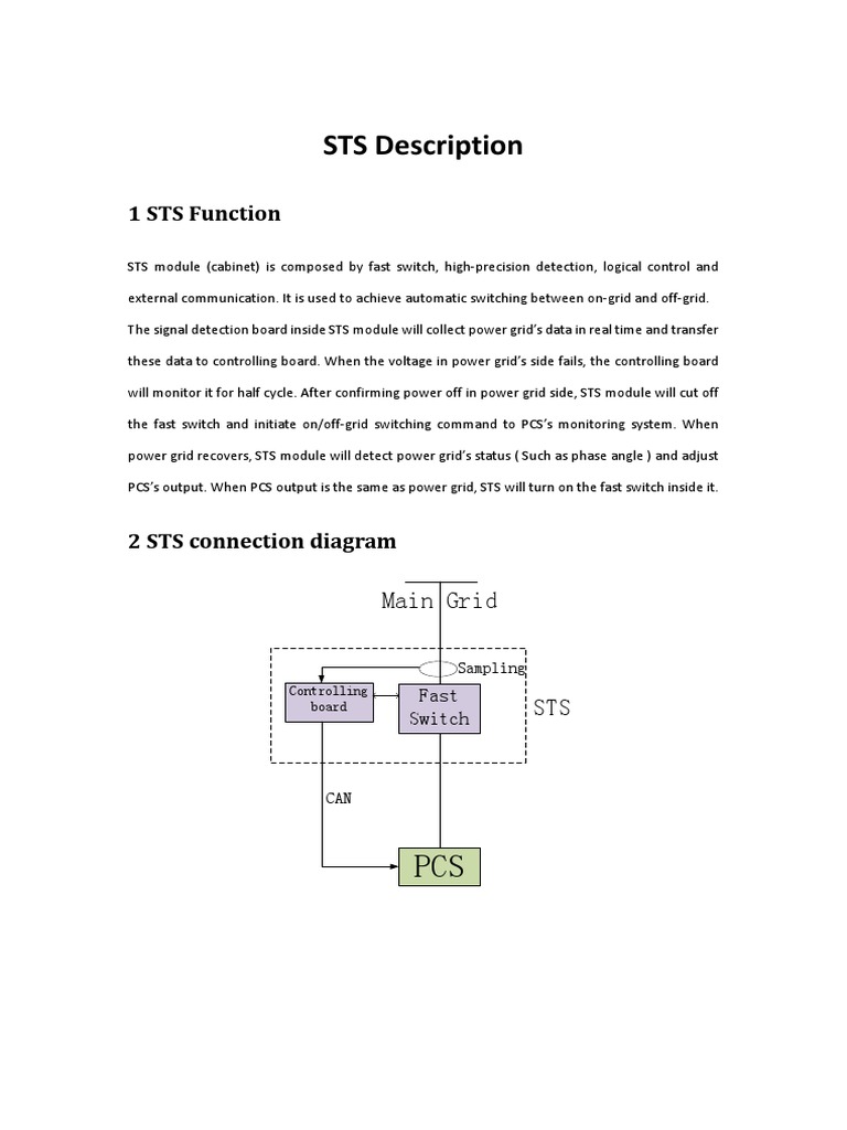 STS Data SheetV2017.10 | Download Free PDF | Electrical Grid | Power ...