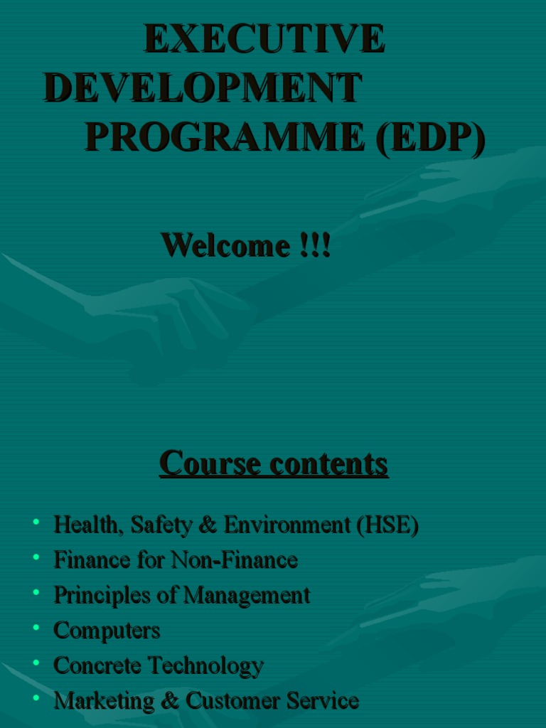 Executive Development Programme (Edp) | PDF