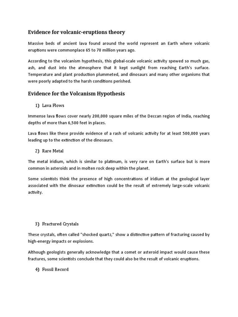 Evidence For Volcanic-Eruptions Theory | PDF | Social Science | Science ...