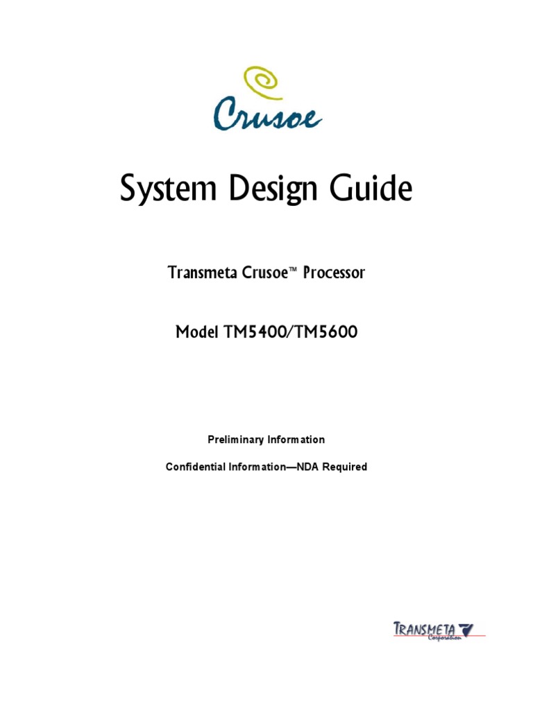 System Design Guide: Transmeta Crusoe™ Processor | PDF | Computer ...
