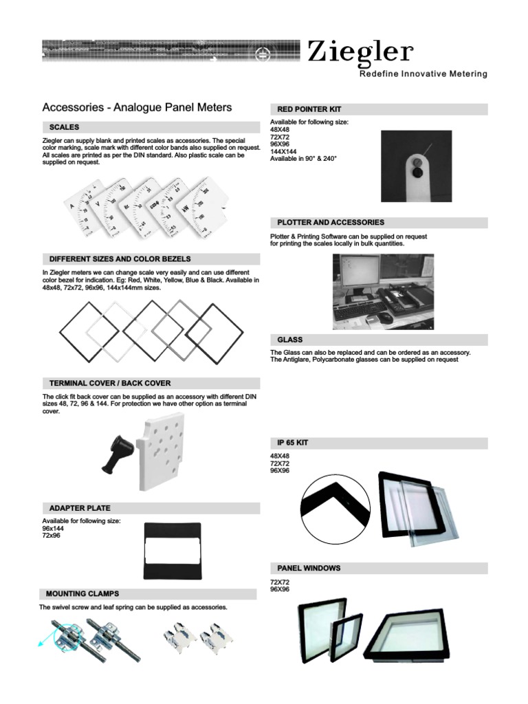 Accessories - Analogue Panel Meters: Red Pointer Kit | PDF ...