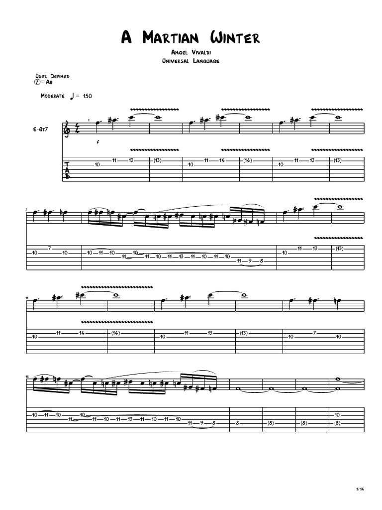 Tabs de "A Martian Winter" d'Angel Vivaldi | PDF | Ouverture (échecs ...