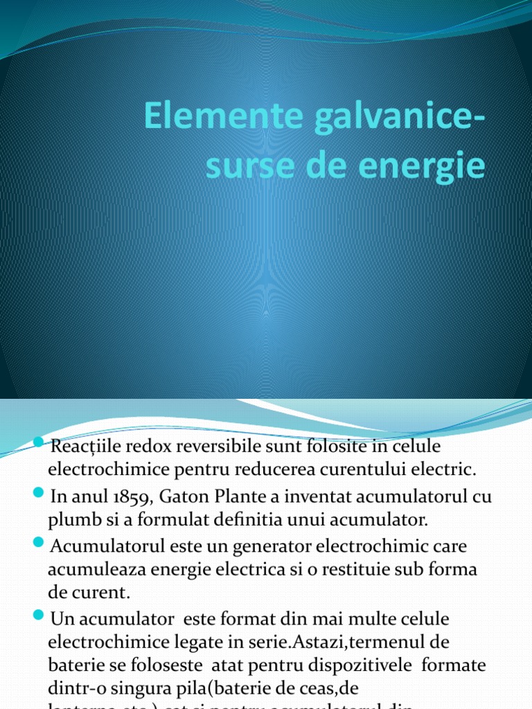 Vdocuments - MX - Elemente Galvanice Surse de Energie | PDF