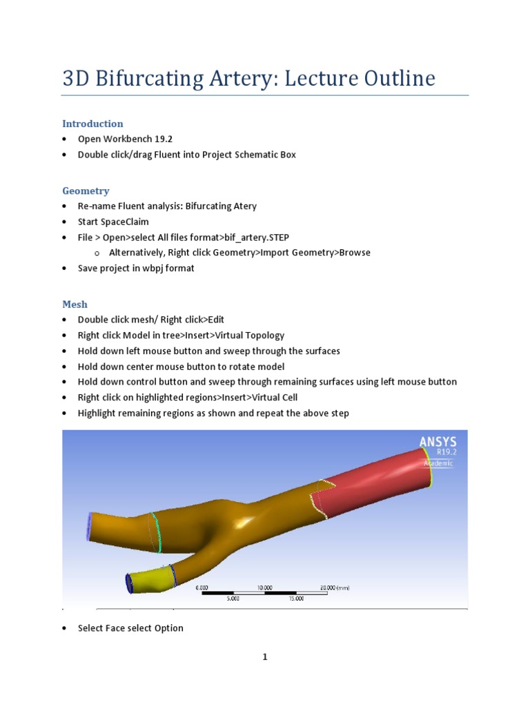 3D Artery CFD Simulation Guide | PDF | Velocity | Shear Stress