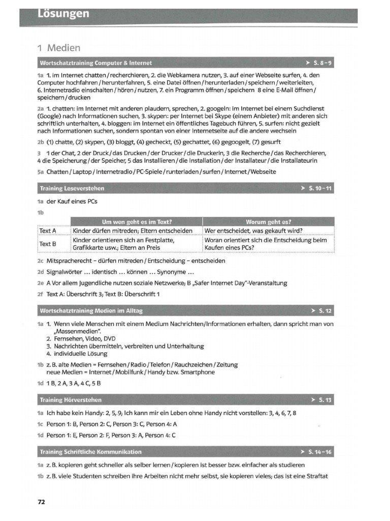 So Geht's Zum DSD II - Übungsbuch LHR Lösungen (NUR!) PDF | PDF