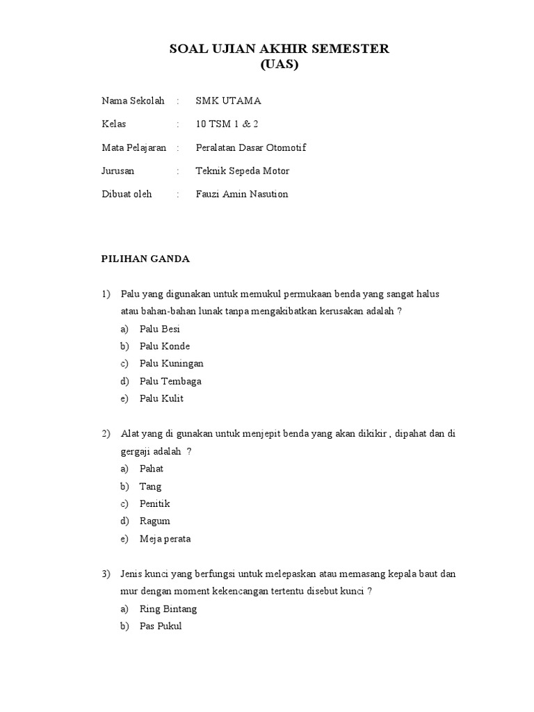 Soal Uas Pdo PDF | PDF | Metode & Bahan Ajar | Komputer