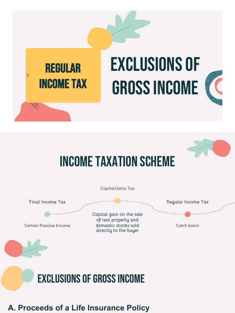 Exclusions from Gross Income Explained | PDF | Life Insurance | Gross Income