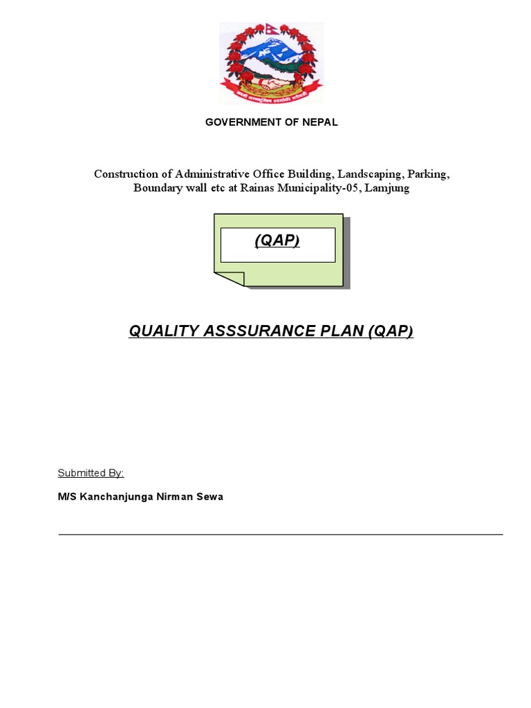Quality Assurance Plan For Building Construction | PDF | Quality ...