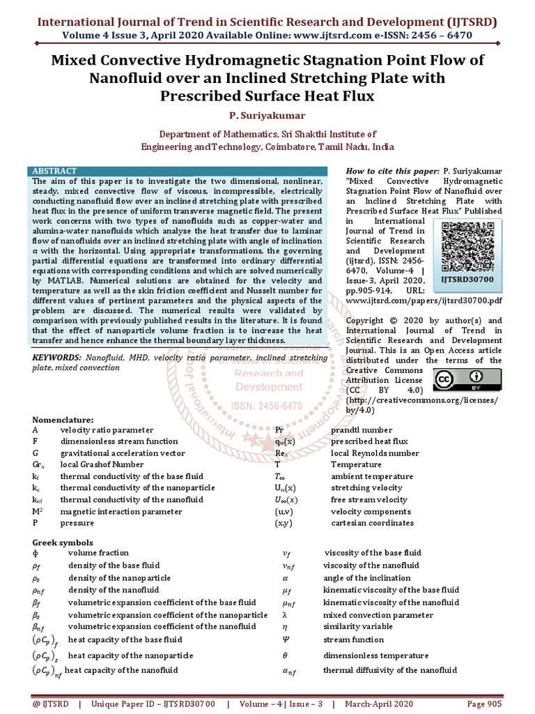 Mixed Convective Hydromagnetic Stagnation Point Flow of Nanofluid Over ... Mixed Convective Hydromagnetic Stagnation Point Flow of Nanofluid Over ...