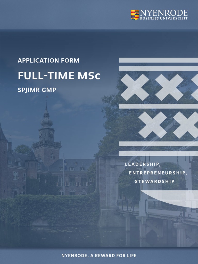 Full-Time MSC: Application Form | PDF | Master's Degree | Business