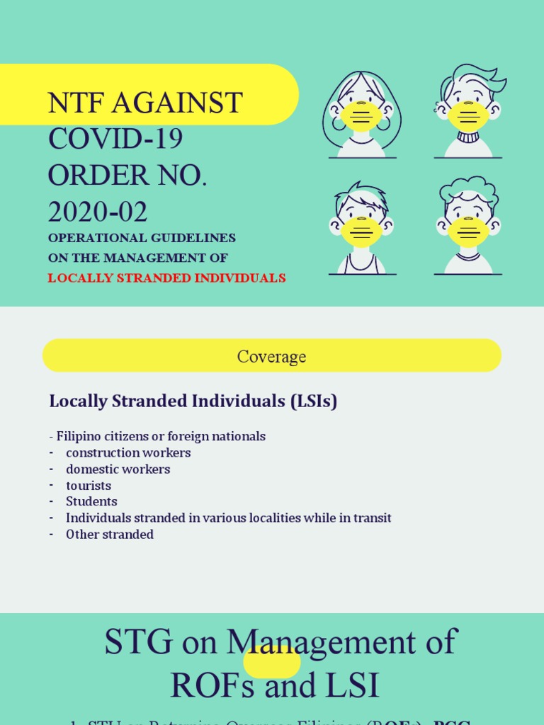NTF Against COVID-19 Order No. 2020-02: Operational Guidelines On The ...