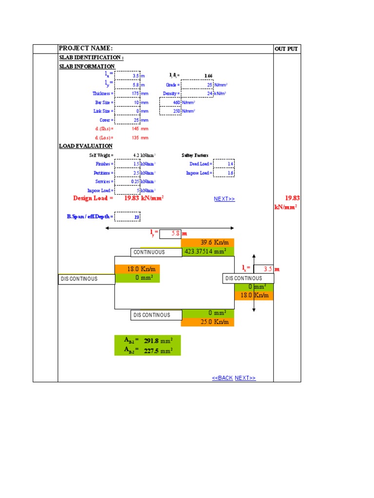 Two Way Slab RF Calculation | PDF | Structural Engineering | Mechanical ...