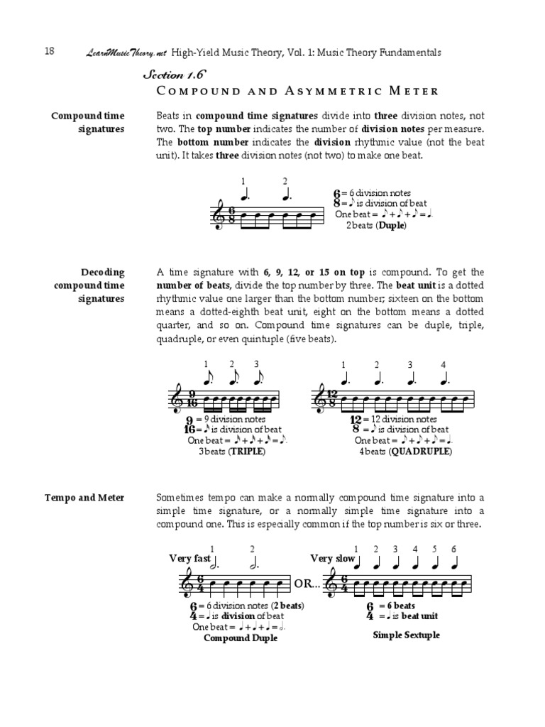 6 - Compound and Asymmetric Meter PDF | PDF | Performing Arts | Poetics