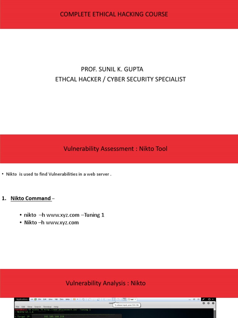 Complete Ethical Hacking Course | PDF