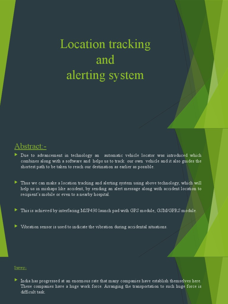 Location Tracking and Alerting System | PDF | Global Positioning System ...