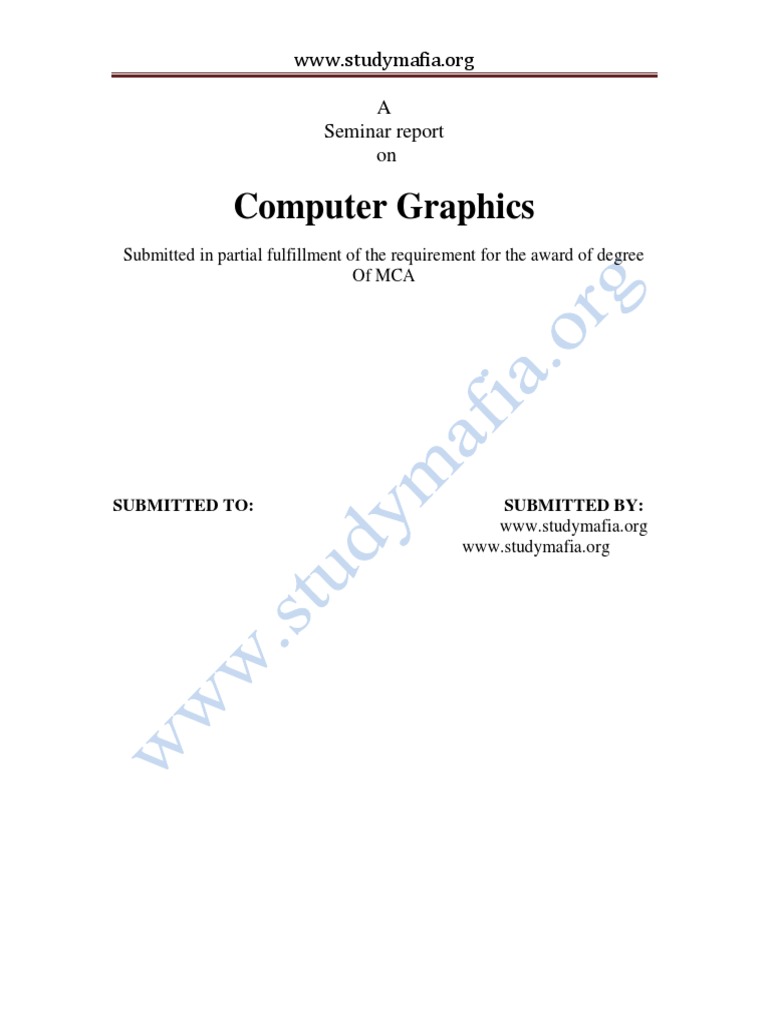 MCA Computer Graphics Report | PDF | Computer Graphics | Graphics
