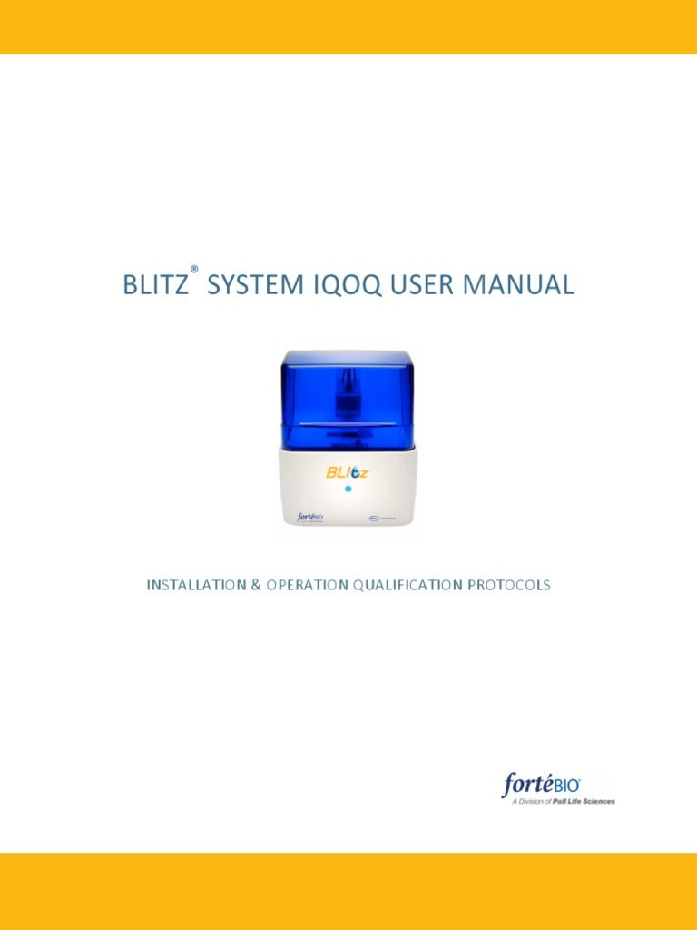41-0162-PD - BLItz IQOQ - Manual - Guide | PDF | Verification And ...