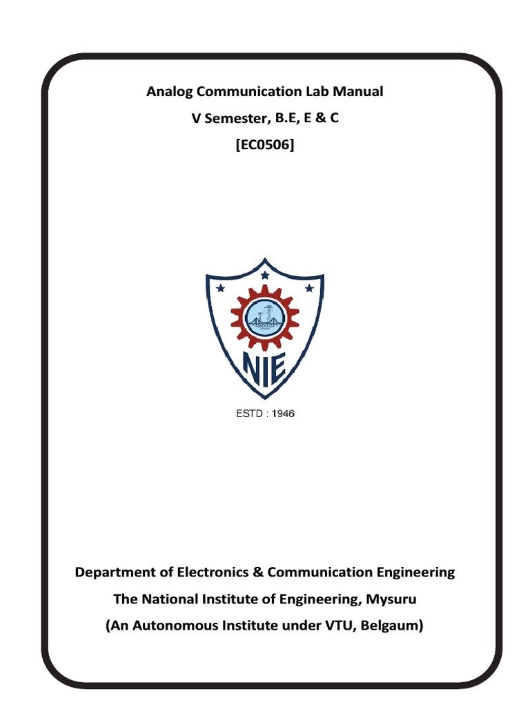 AC Lab Manual PDF | PDF | Frequency Modulation | Modulation