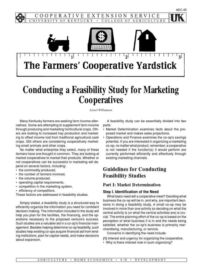 Conducting A Feasibility Study For Marketing Cooperatives | PDF | Cooperative | Feasibility Study